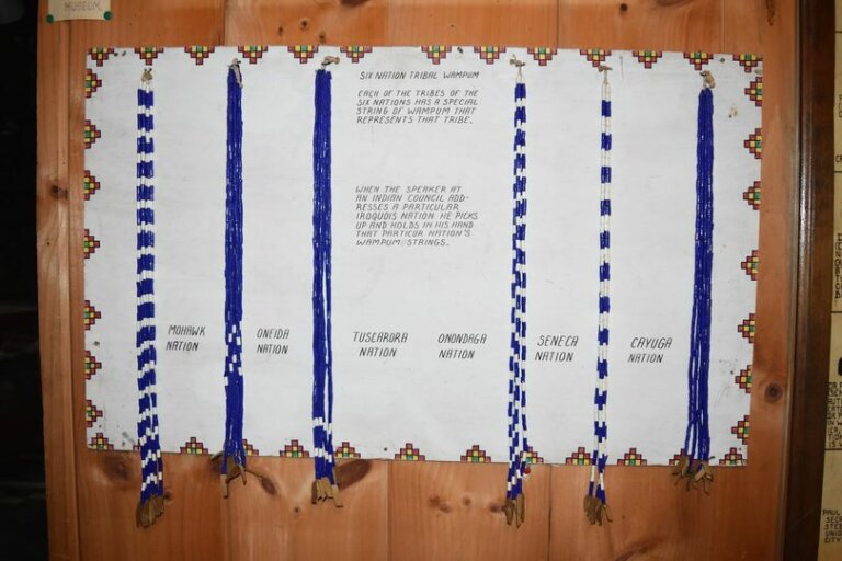 Traditional wampum strings – Six Nations Iroquois Cultural Center